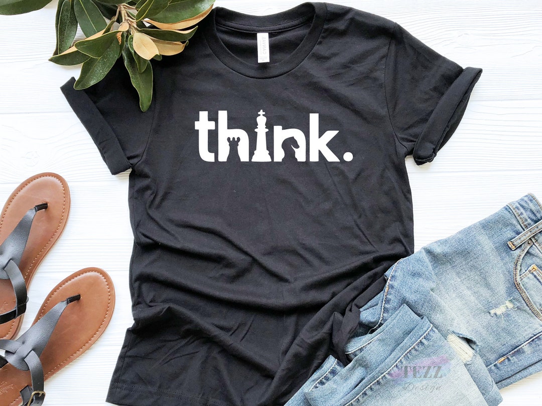 Think Chess Shirt – Minimalist Chess T-shirt – Gambit Shirt – Matching ...