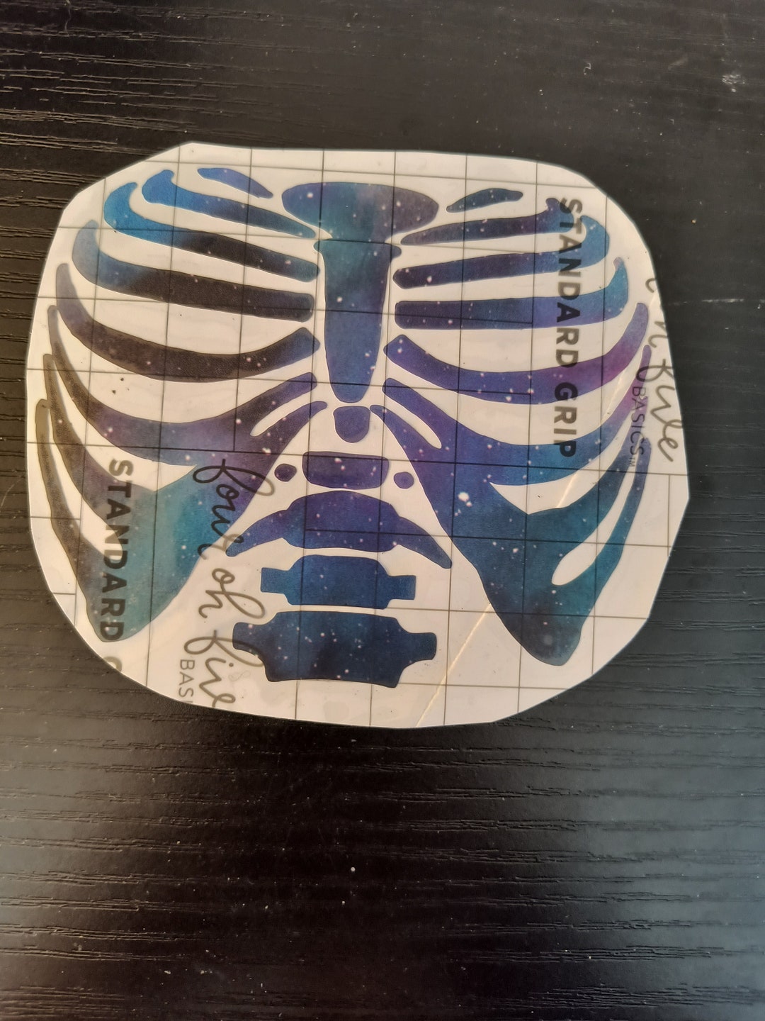 Galaxy Rib Cage Spine Skeleton Vinyl Sticker - Etsy