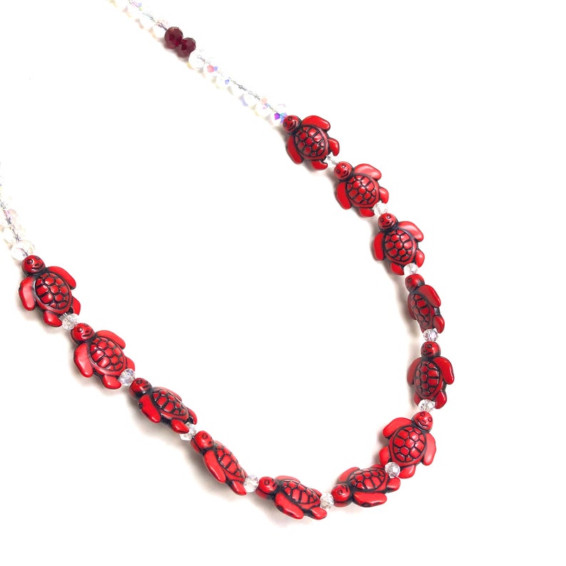 Red Turtles With a Plan Focus Smart Underestimated Chocker Necklace - Etsy