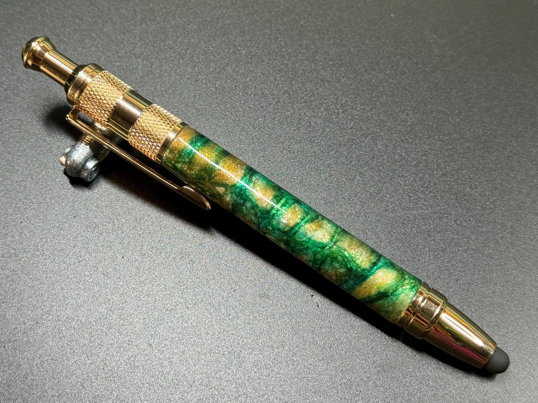 Handcrafted Field Click Pen in Gold With Stylus Tip - Etsy