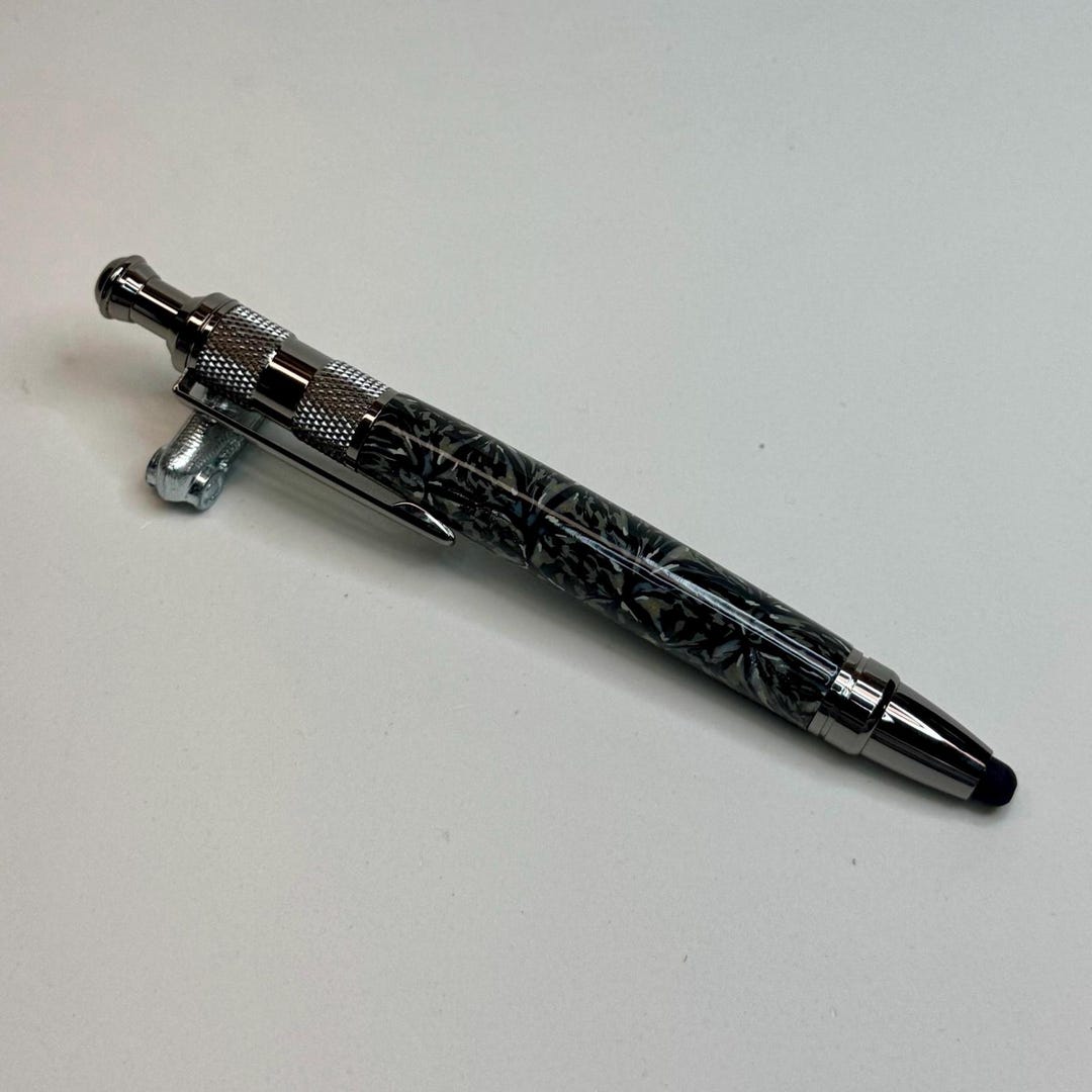 Handcrafted Field Click Pen in Gun Metal With Stylus Tip - Etsy