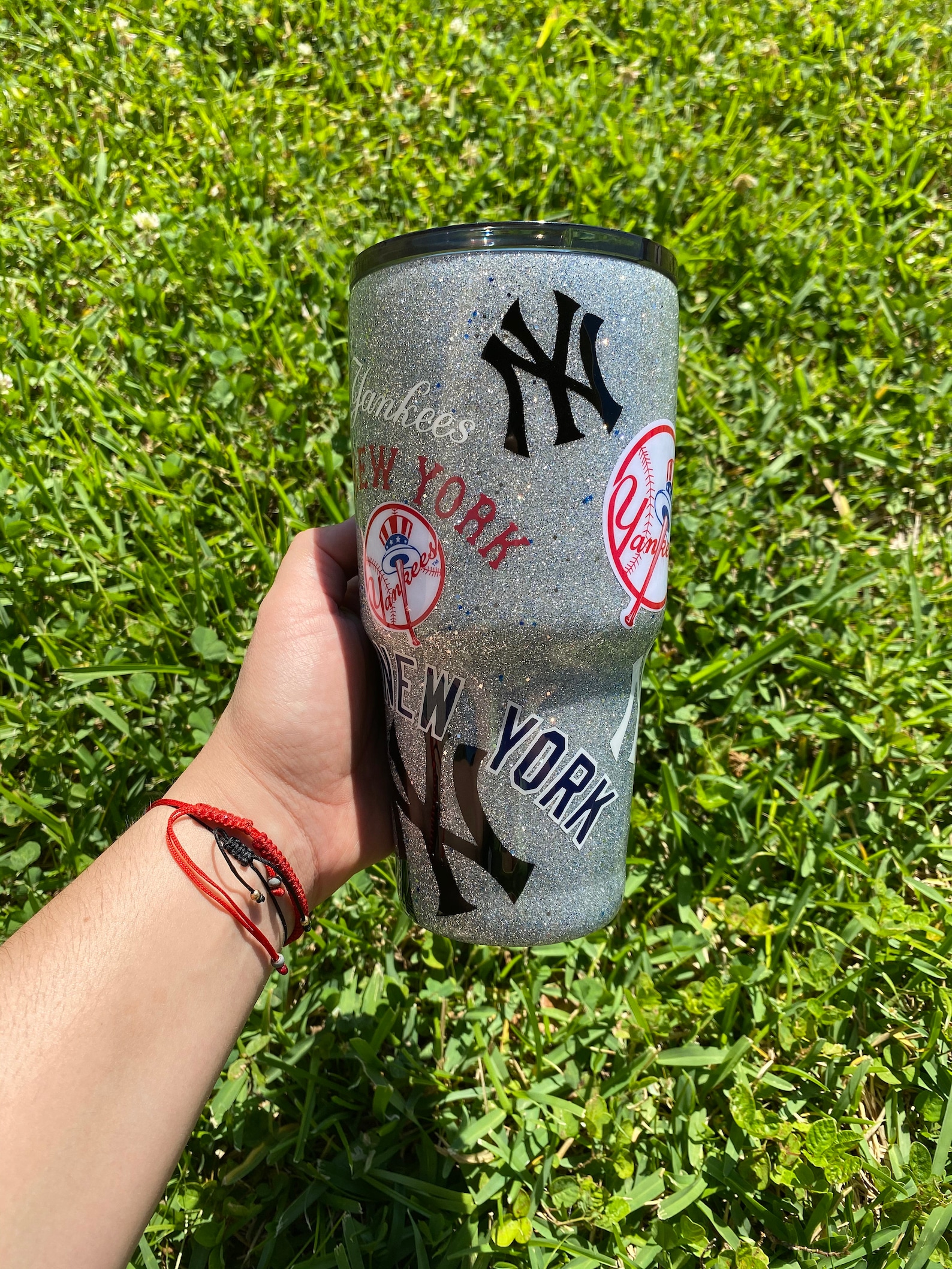 YANKEES CUP, Personalized Yankees Cup, Custom Glitter Name Cup, Gift ...