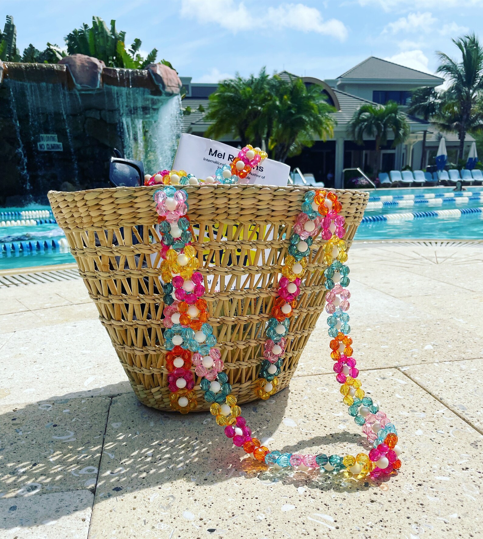 Beaded Colorful Custom Straw Beach Bag Tote Multicolor - Etsy
