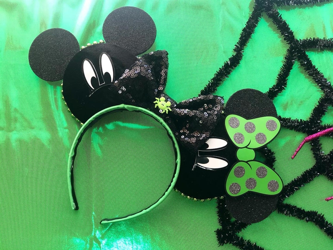 Mickey and Minnie Spiders Mouse Ears Headband - Etsy