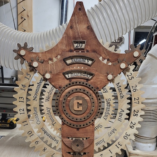 SVG Gear Driven Perpetual Calendar SVG Cut File | Etsy