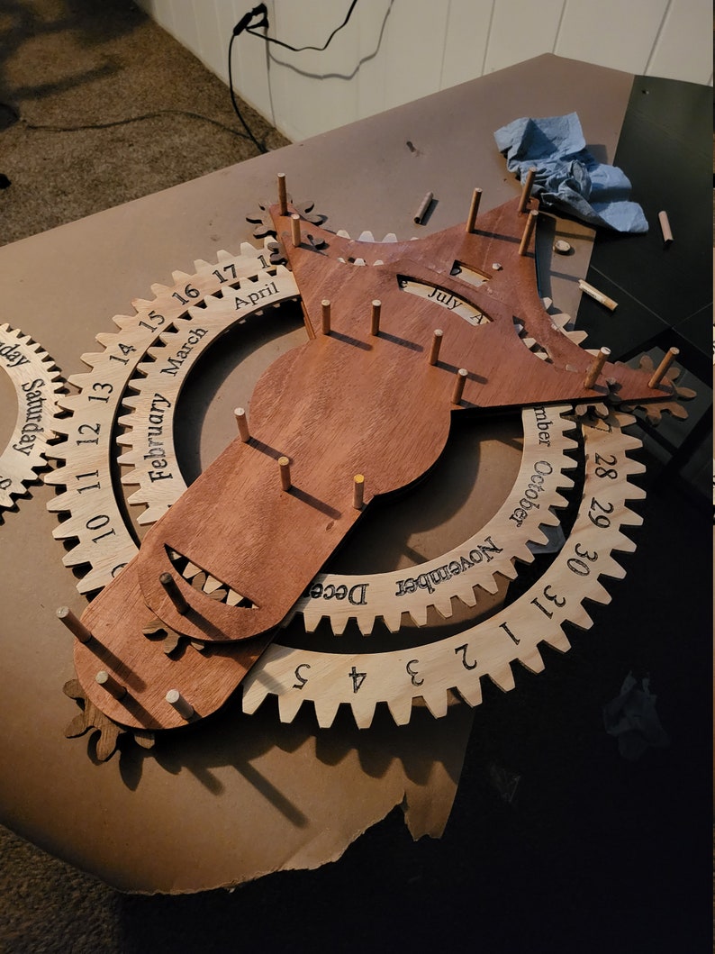 SVG Gear Driven Perpetual Calendar SVG Cut File | Etsy