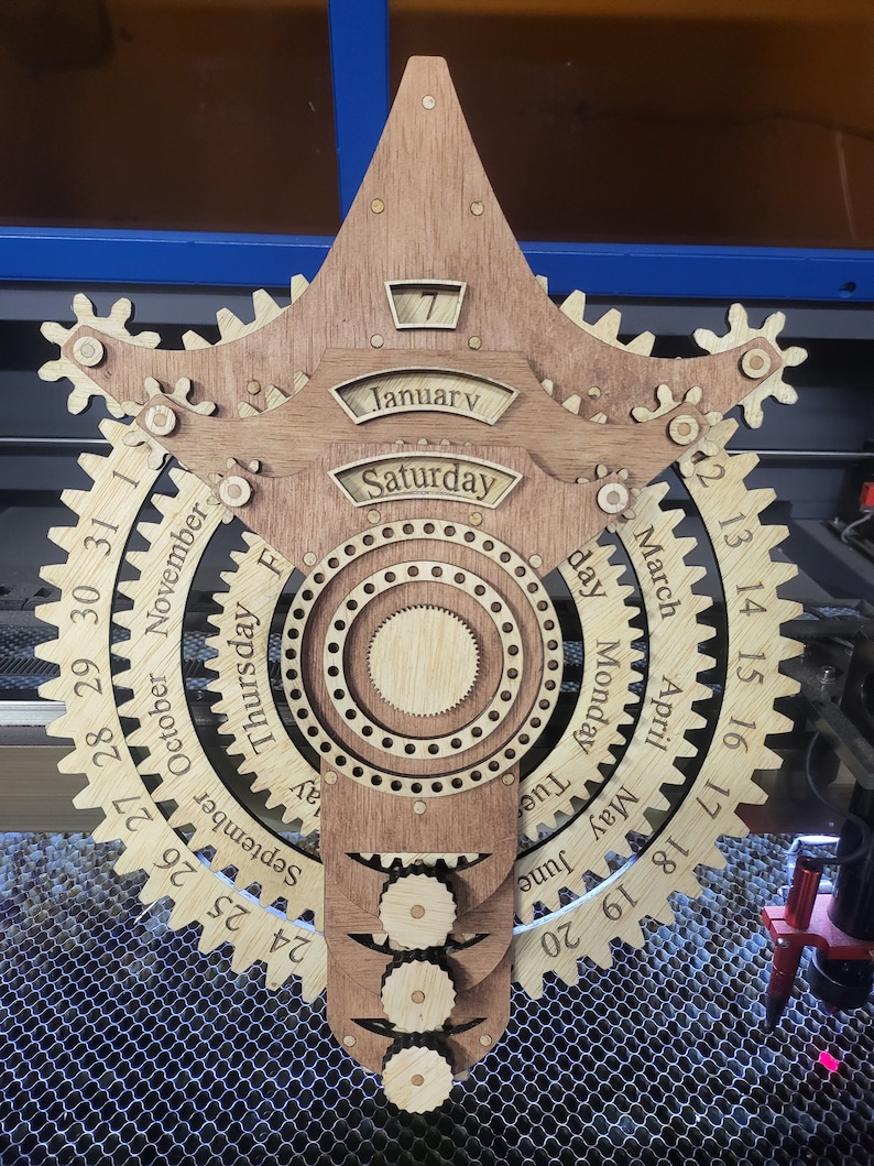 SVG Lightburn Laser File Perpetual Calendar Digital Download - Etsy