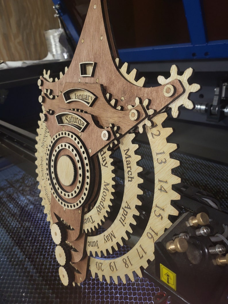 SVG Lightburn Laser File Perpetual Calendar Digital Download - Etsy