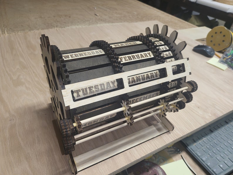 Laser Cut File SVG and Lightburn File Included Rolling Gear Driven ...