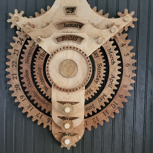 SVG Gear Driven Perpetual Calendar SVG Cut File for CNC and Lasers 3 ...