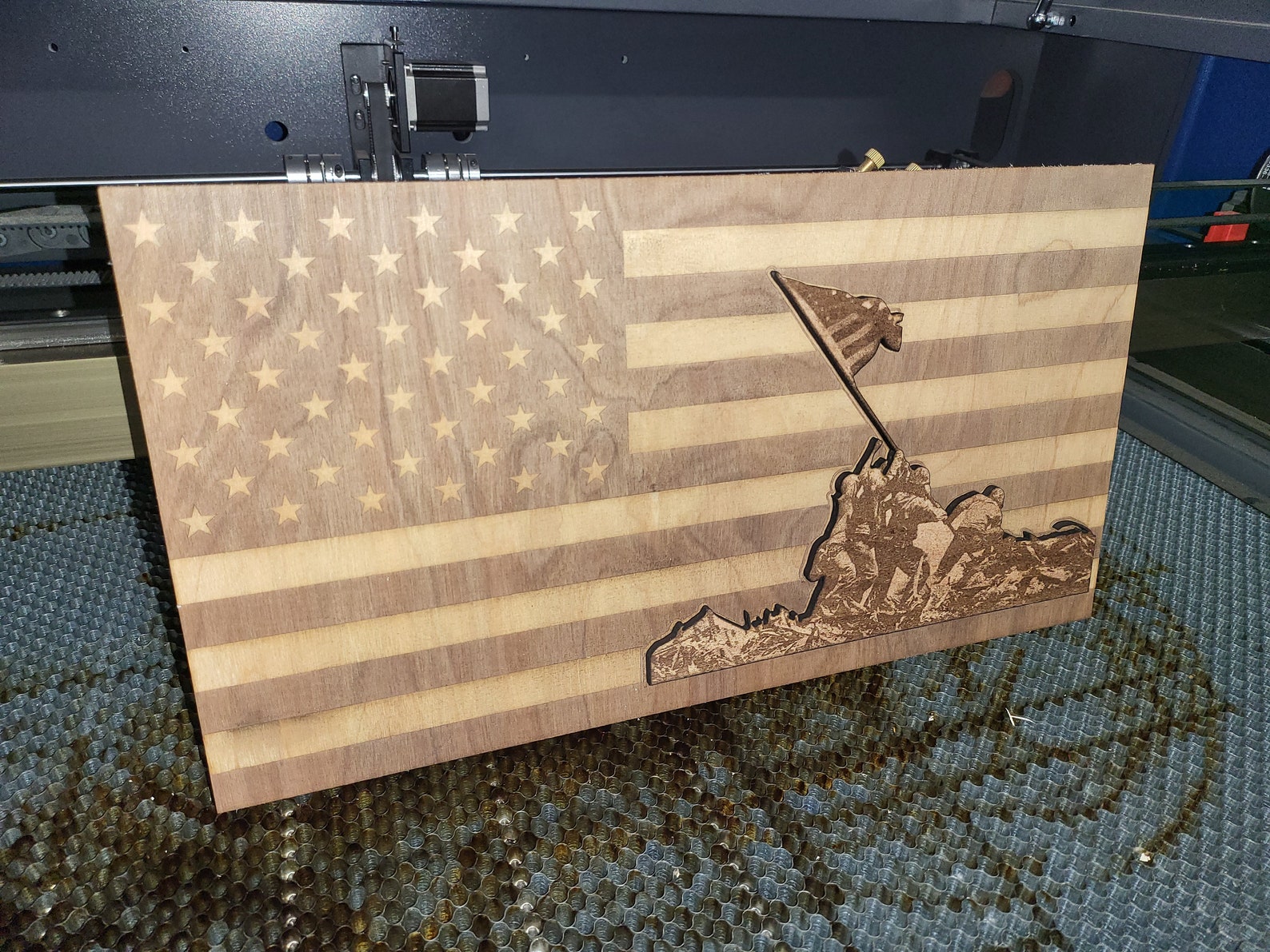 Lightburn Iwo Jima Flag File for Laser Engravers Marine Flag Lightburn ...