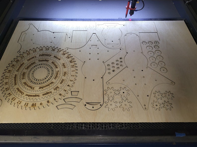 SVG Lightburn Laser File Perpetual Calendar Digital Download File ...