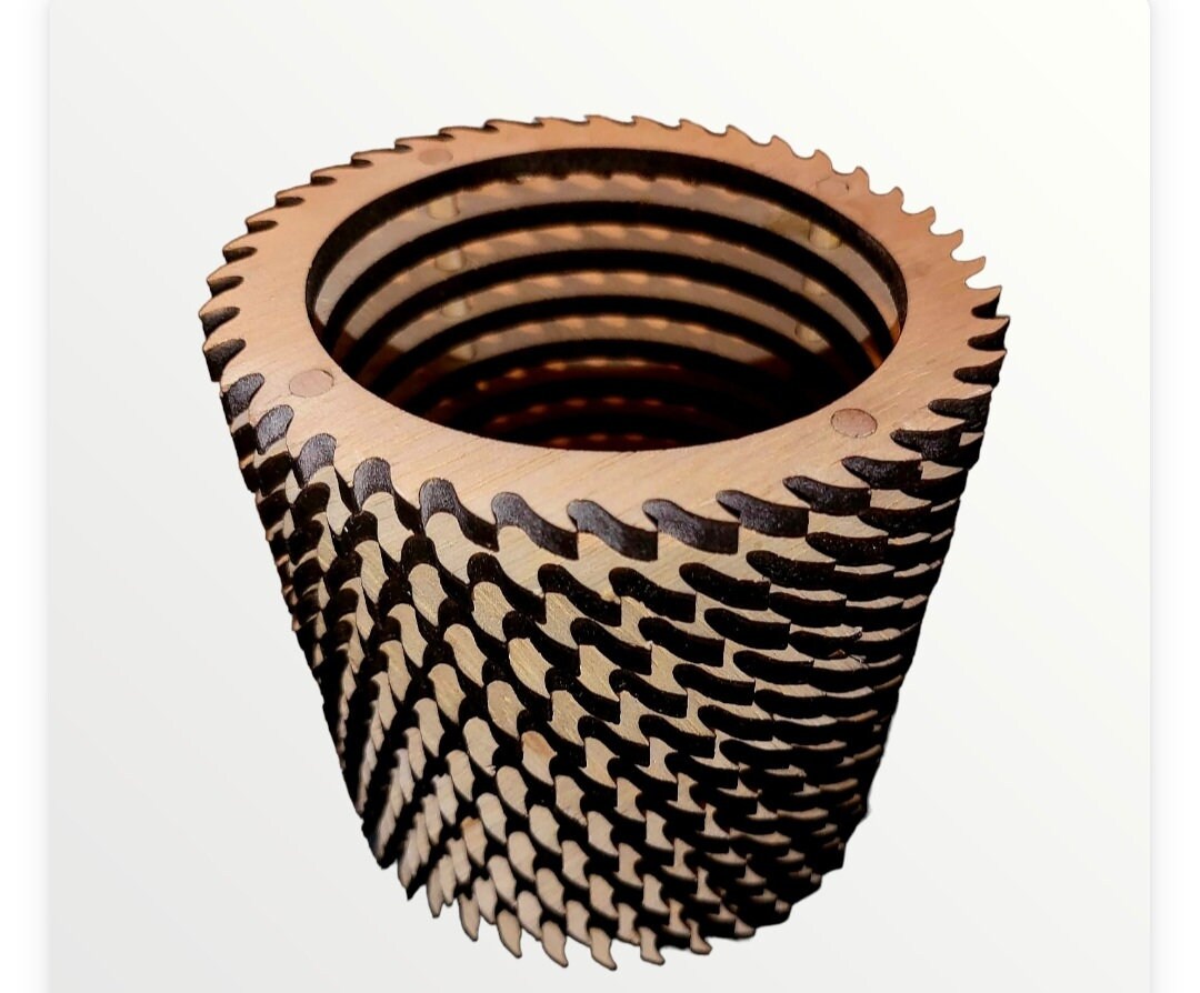 Laser Cut File Saw Blade Pen/pencil Holder SVG and Lightburn File ...