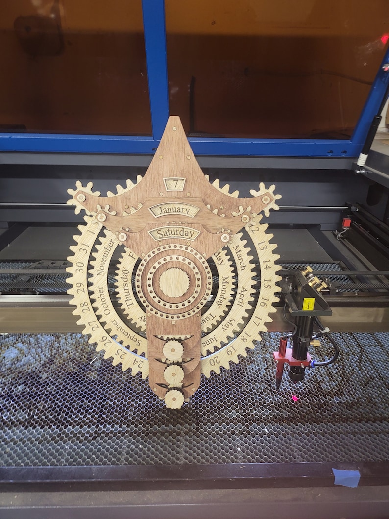 SVG Lightburn Laser File Perpetual Calendar Digital Download - Etsy