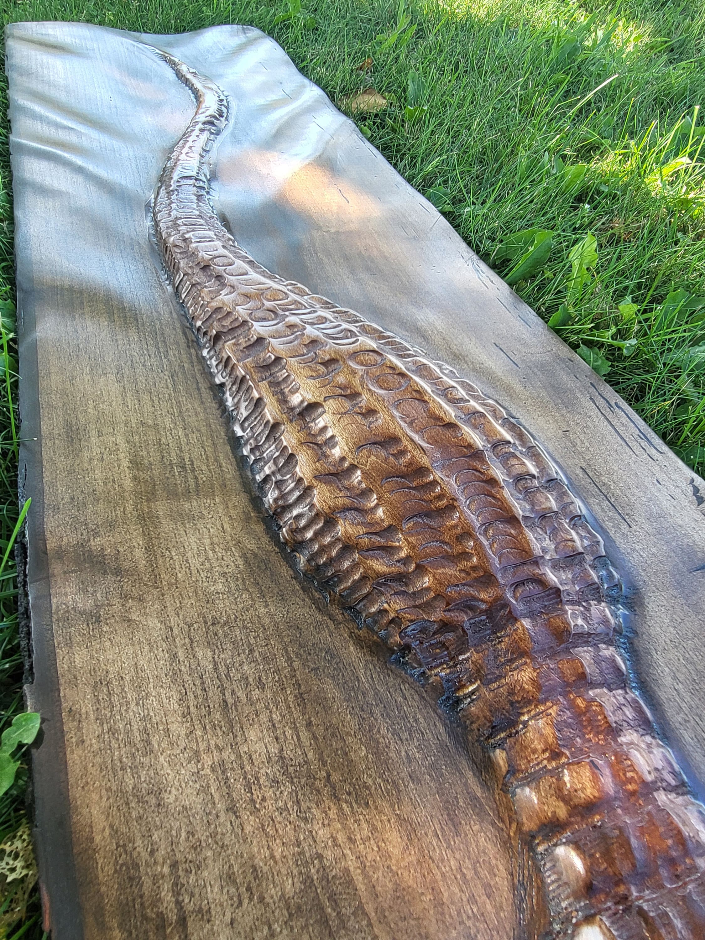 Wooden Crocodile Alligator Swimming Solid Maple Wood Carving - Etsy