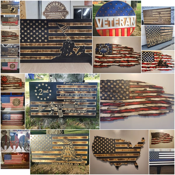 Wood Flag - Etsy