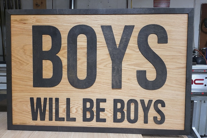 SVG Boys Will Be Boys Stacked Cut File for CNC and Laser Use. File ...