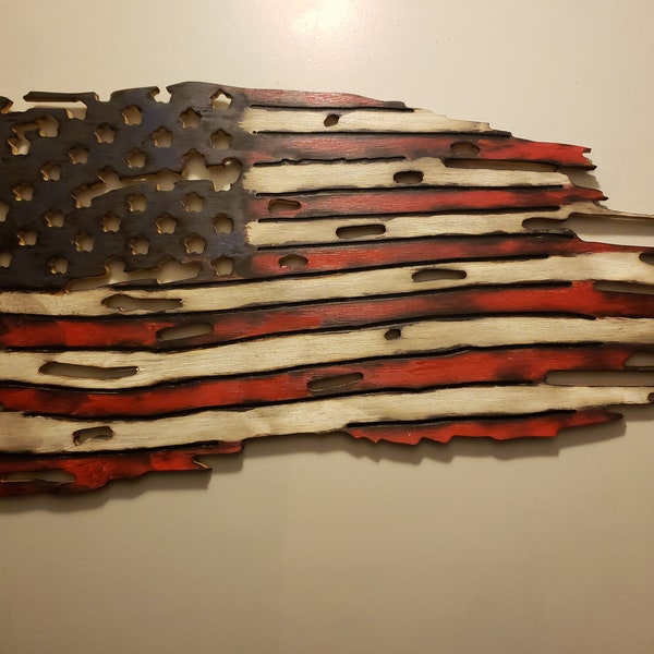 Tattered Flag Svg - Etsy