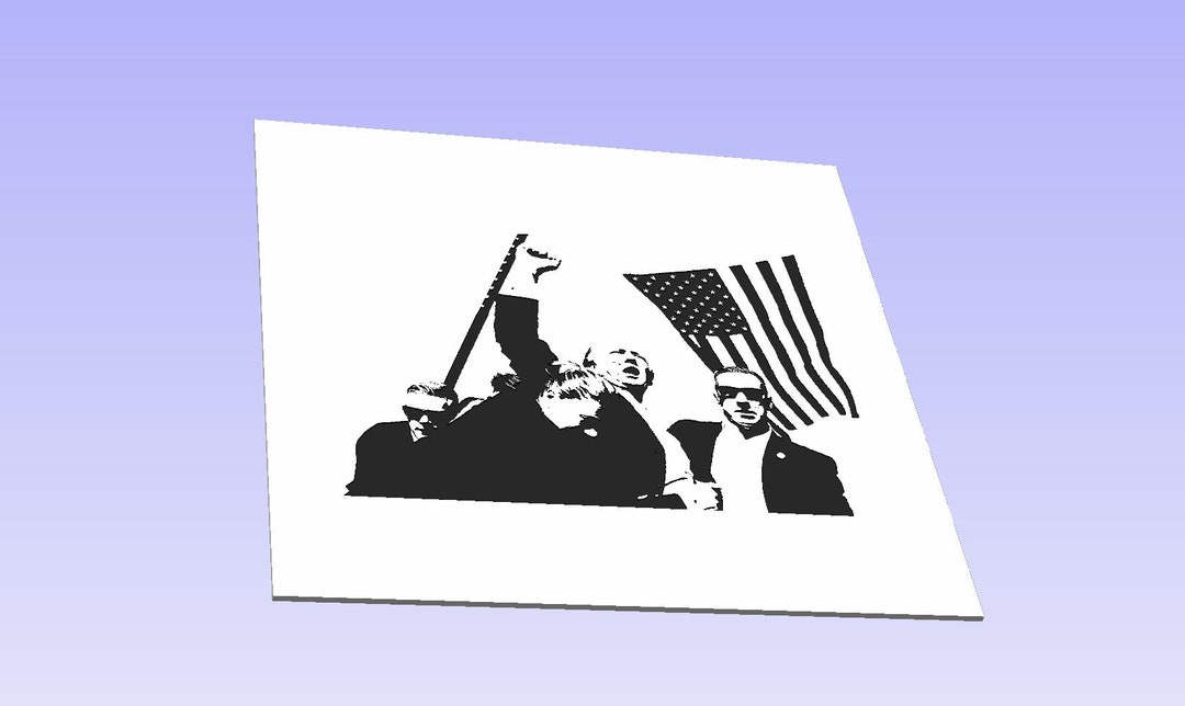 SVG Trump Raising Fist Laser Engraving SVG File - Etsy