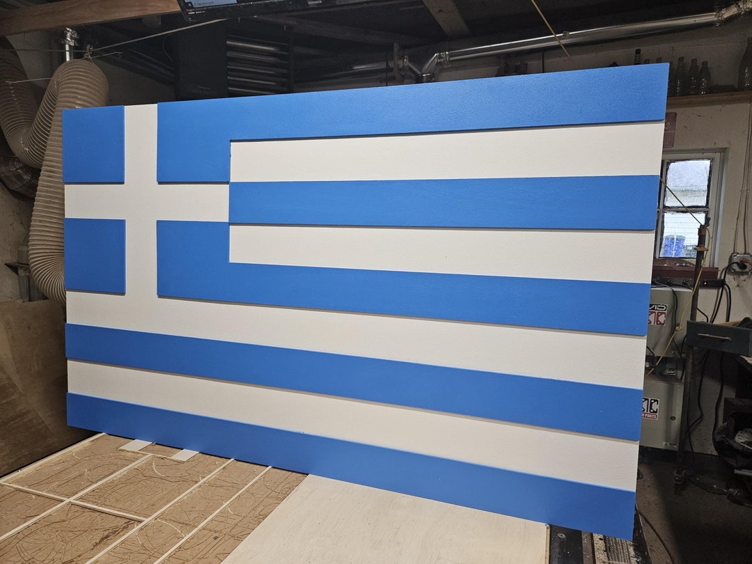 SVG File Greek Flag for CNC and Lasers - Etsy