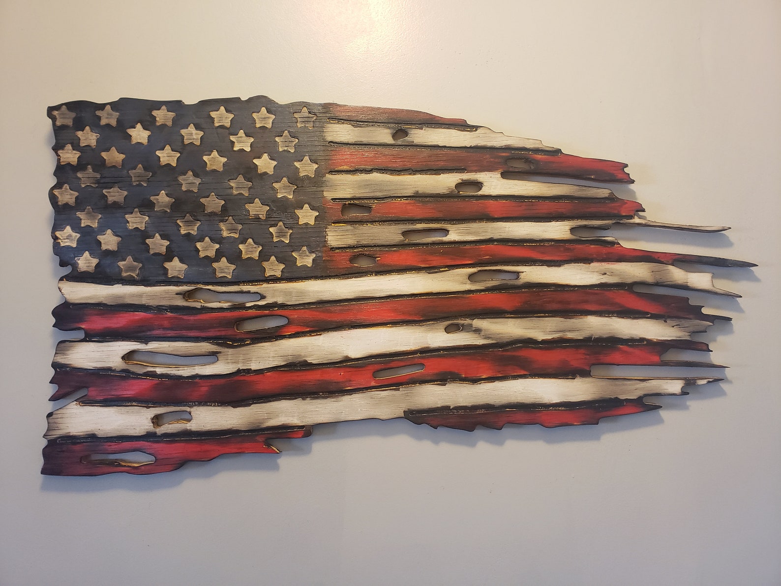 SVG Tattered Flag Bundle SVG Dfx Cut File for CNC and Laser - Etsy