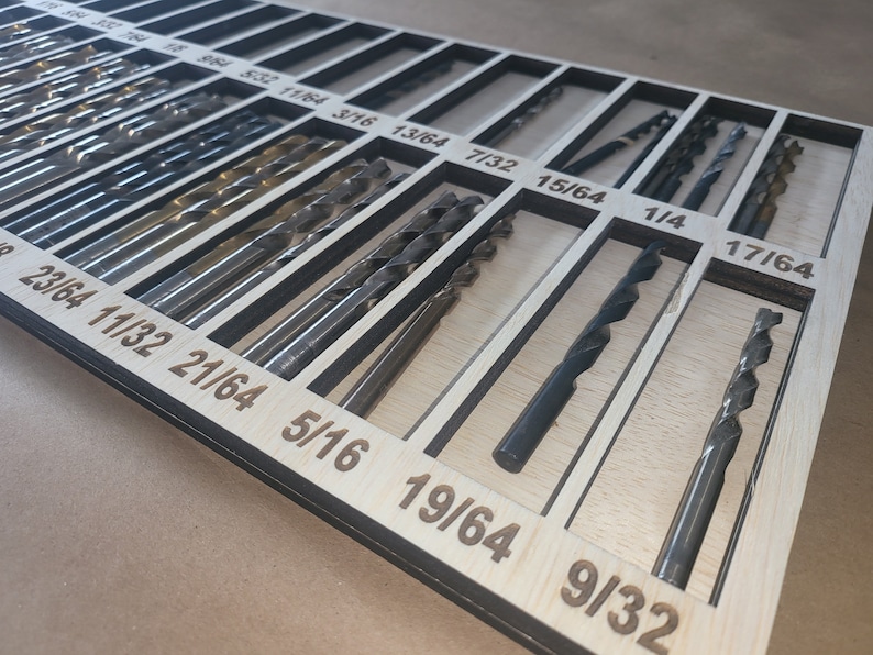 Laser Cut File Svg/lightburn File Stacked Drill Bit Organizer - Etsy
