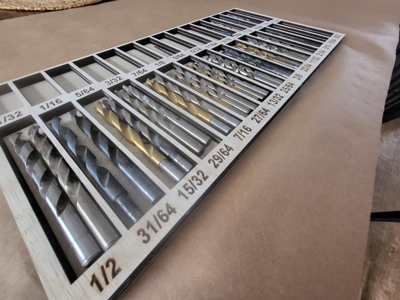 Laser Cut File Svg/lightburn File Stacked Drill Bit Organizer Includes ...