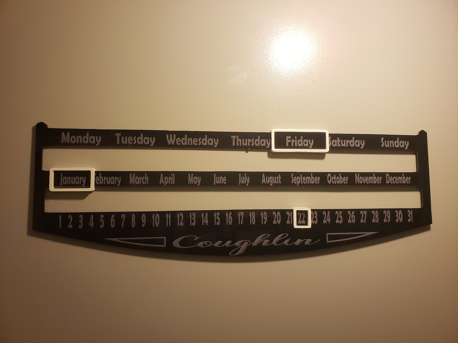 SVG Sliding Calendar File SVG Dfx Vector for CNC, Laser, Plasma Cutter ...