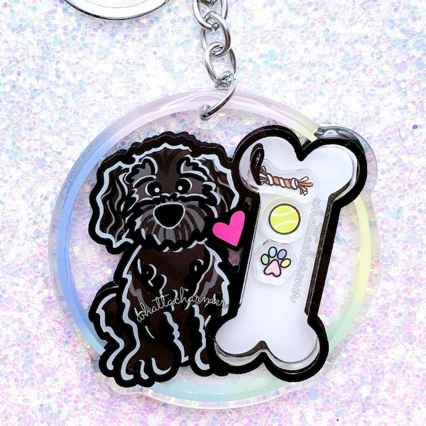 Labradoodle Keychain - Etsy