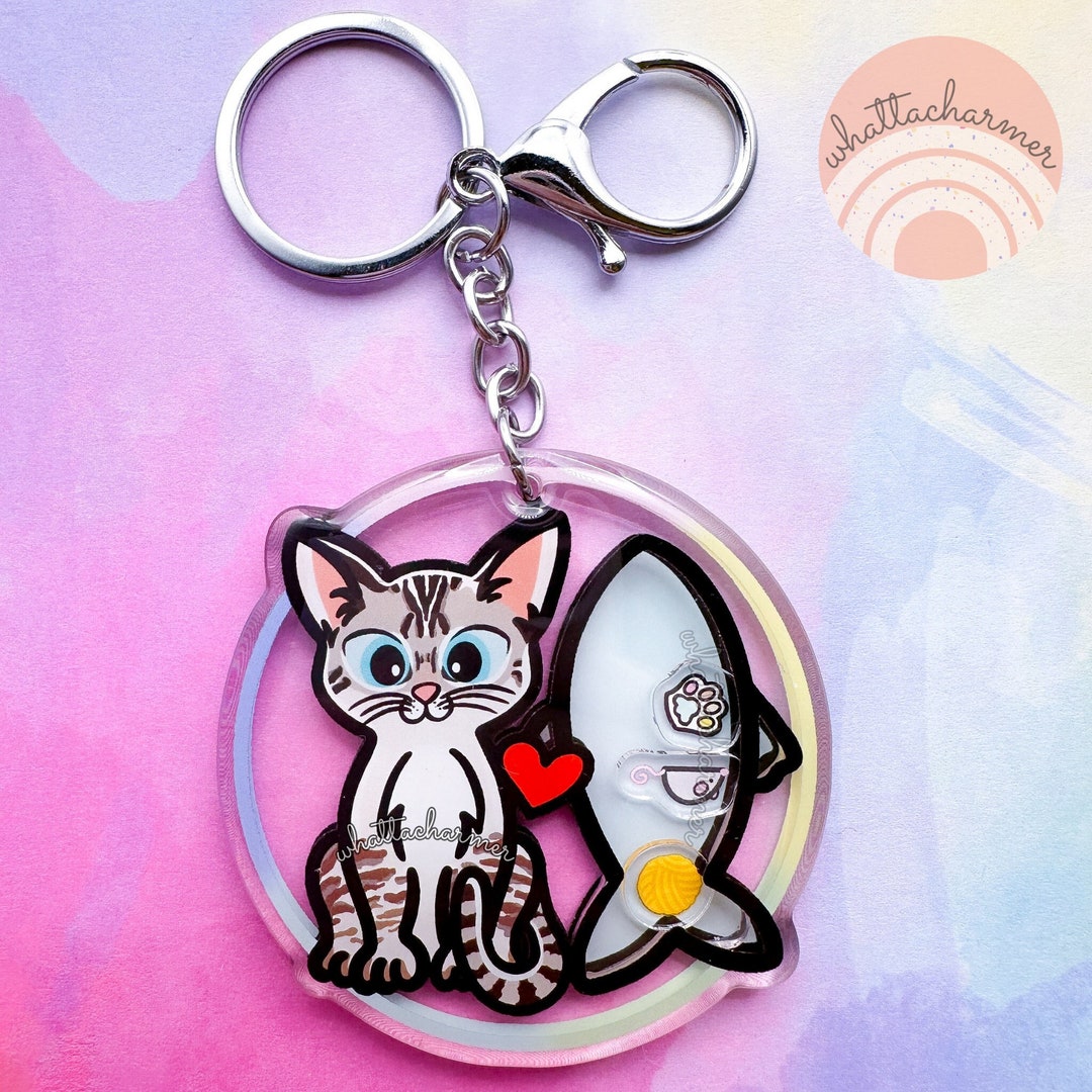 Lynx Point Siamese Cat Keychain, Siamese Kitty Keyring, Siamese Cat Mom ...