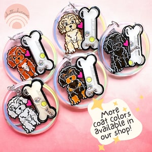 Black Cavapoo Acrylic Keychain, Cavapoo Mom Keyring, Cavapoo Puppies ...