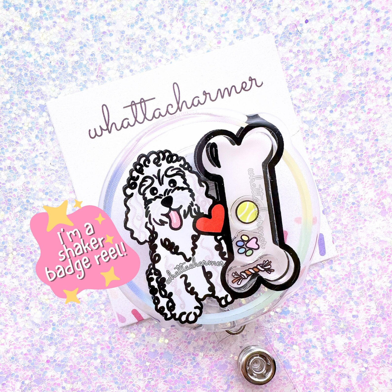 White Poodle Sticker, White Standard Poodle Vinyl Decal, Cute Dog ...