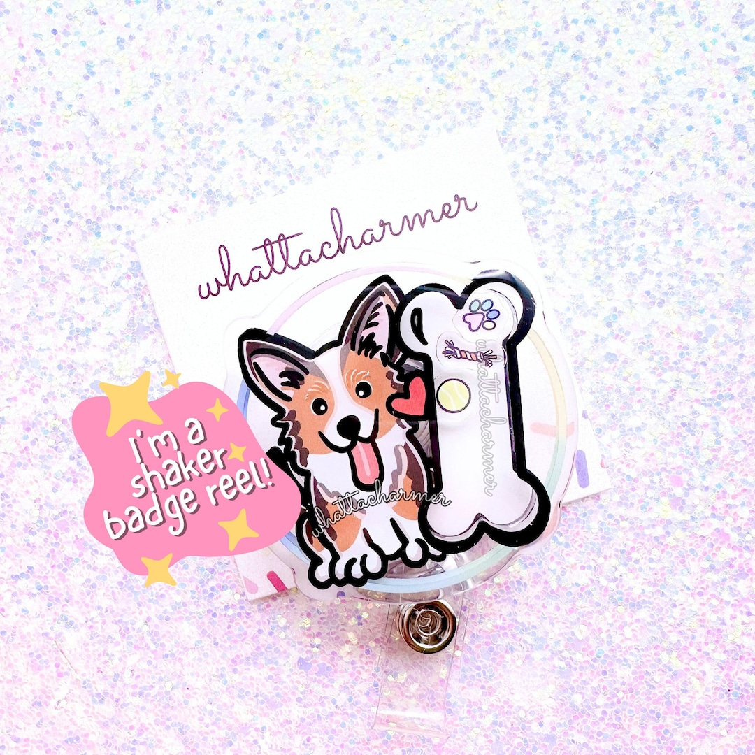 Sable Cardigan Welsh Corgi Badge Reel, Sable Corgi Badge, Corgi Mom ...