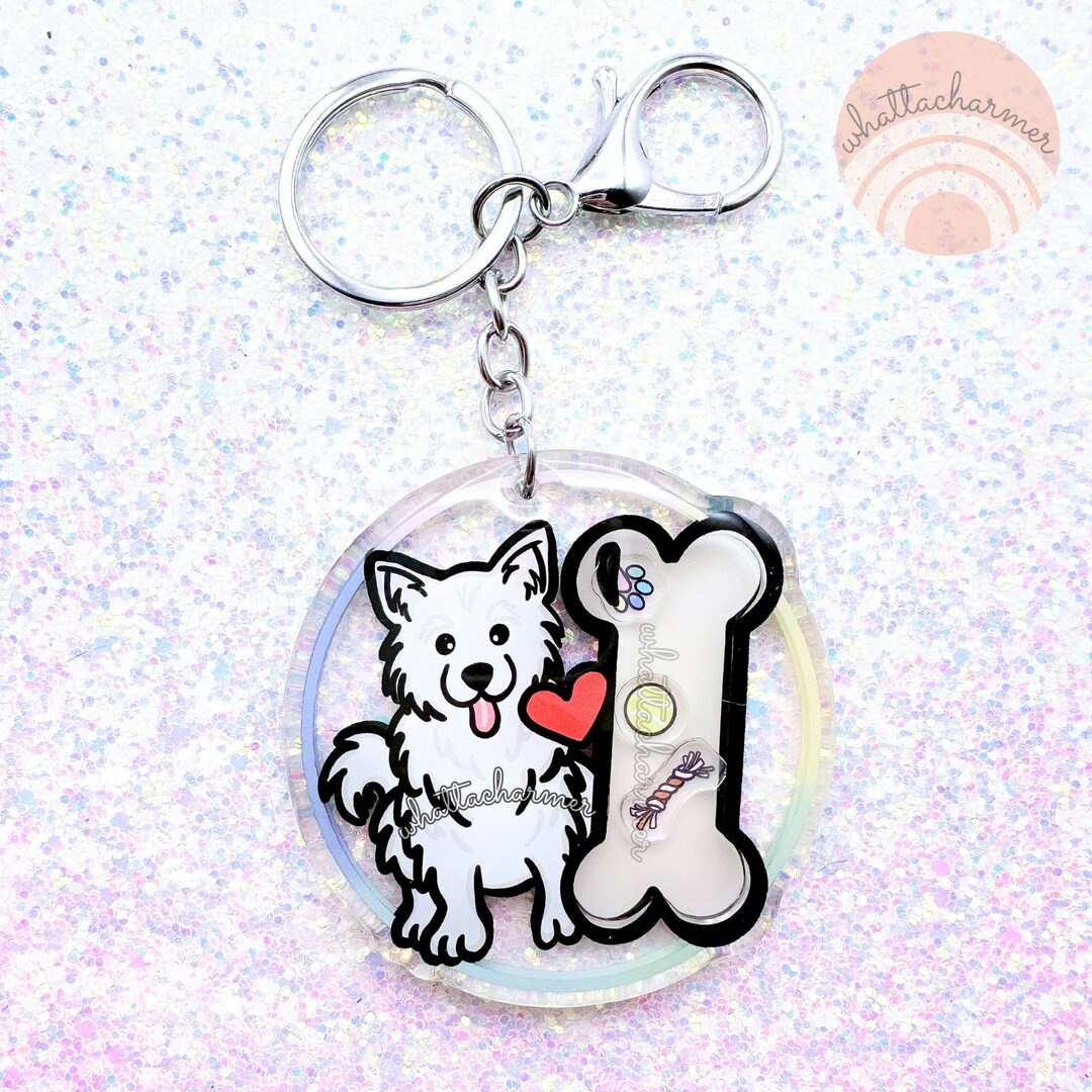 American Eskimo Keychain, American Eskimo Dog Keyring, American Eskimo ...