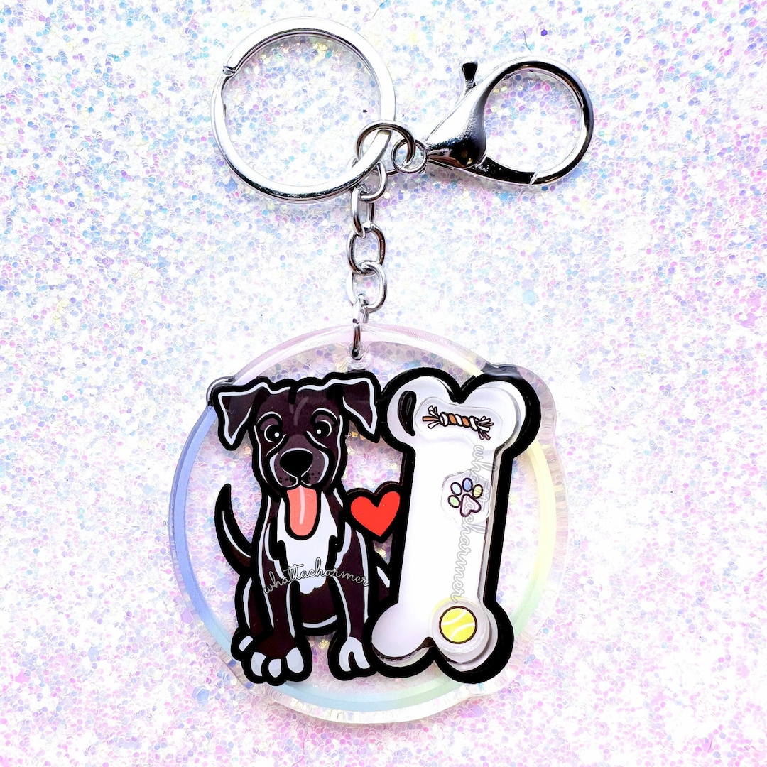 Black Mountain Cur Acrylic Keychain, Cur Keyring, Cur Charm, Mountain ...
