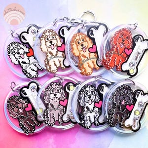 White Poodle Sticker, White Standard Poodle Vinyl Decal, Cute Dog ...