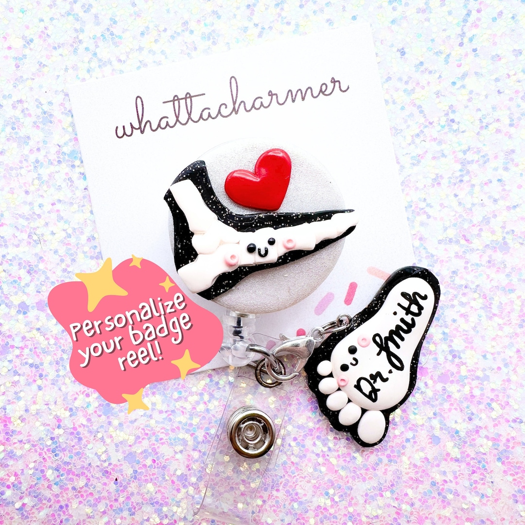 Podiatry Badge Reel, Podiatrist ID Holder, Foot Anatomy Badge, Podiatry ...