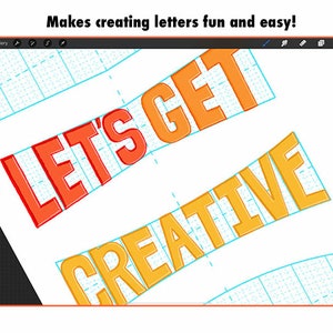 43 Procreate Letter Grid Templates, Grid Brushes, Lettering Guide ...