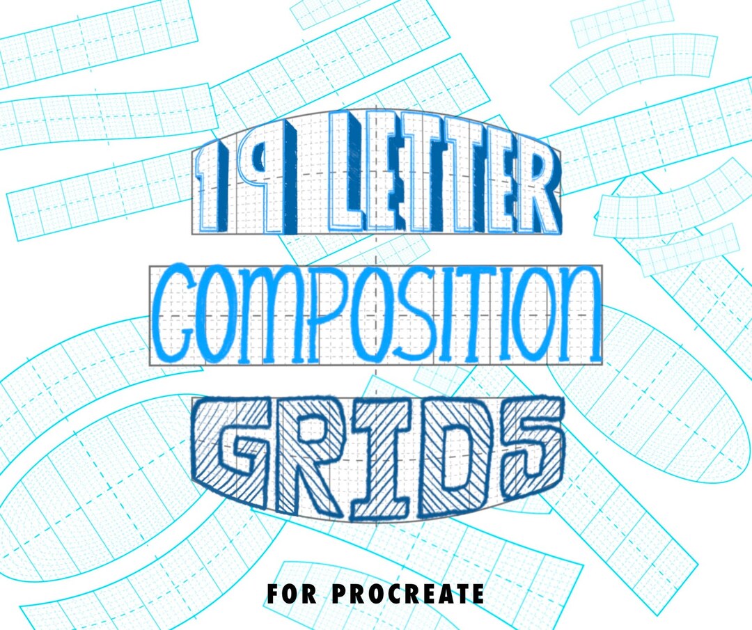 19 Procreate Composition Letter Grid Templates, Brushes for Procreate ...
