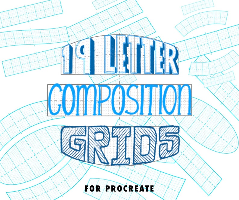 19 Procreate Composition Letter Grid Templates, Brushes for Procreate ...