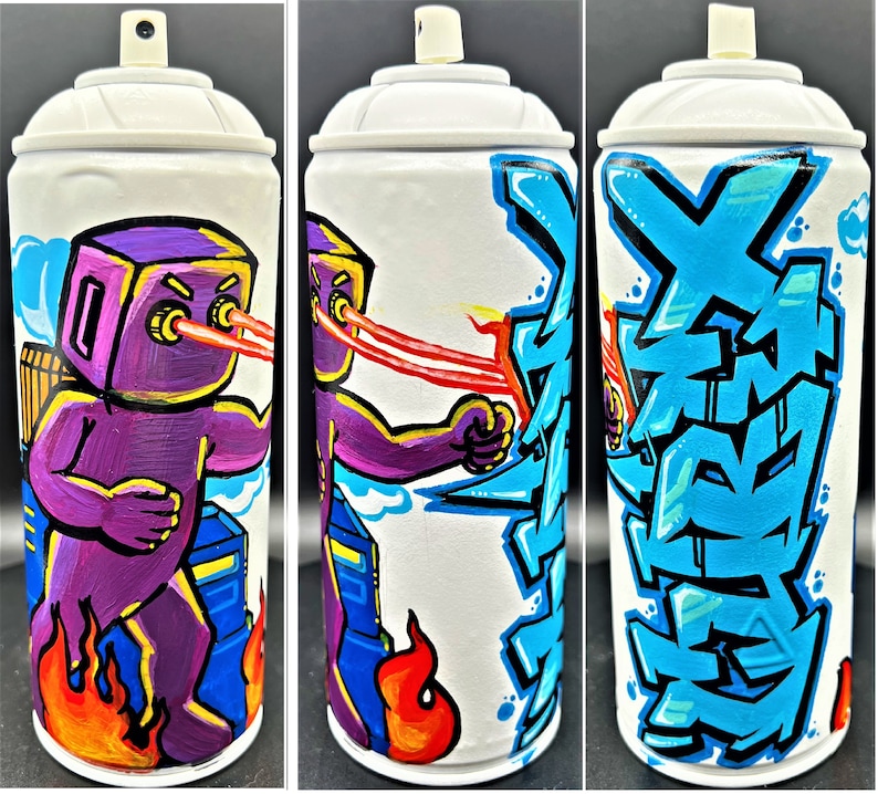 Custom Graffiti Spray Paint Can Name Letters Lettering Character Theme ...