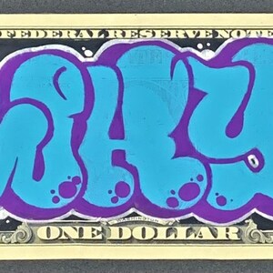 Graffiti Letters on Money Cash Dollar Bill. Personalized - Etsy
