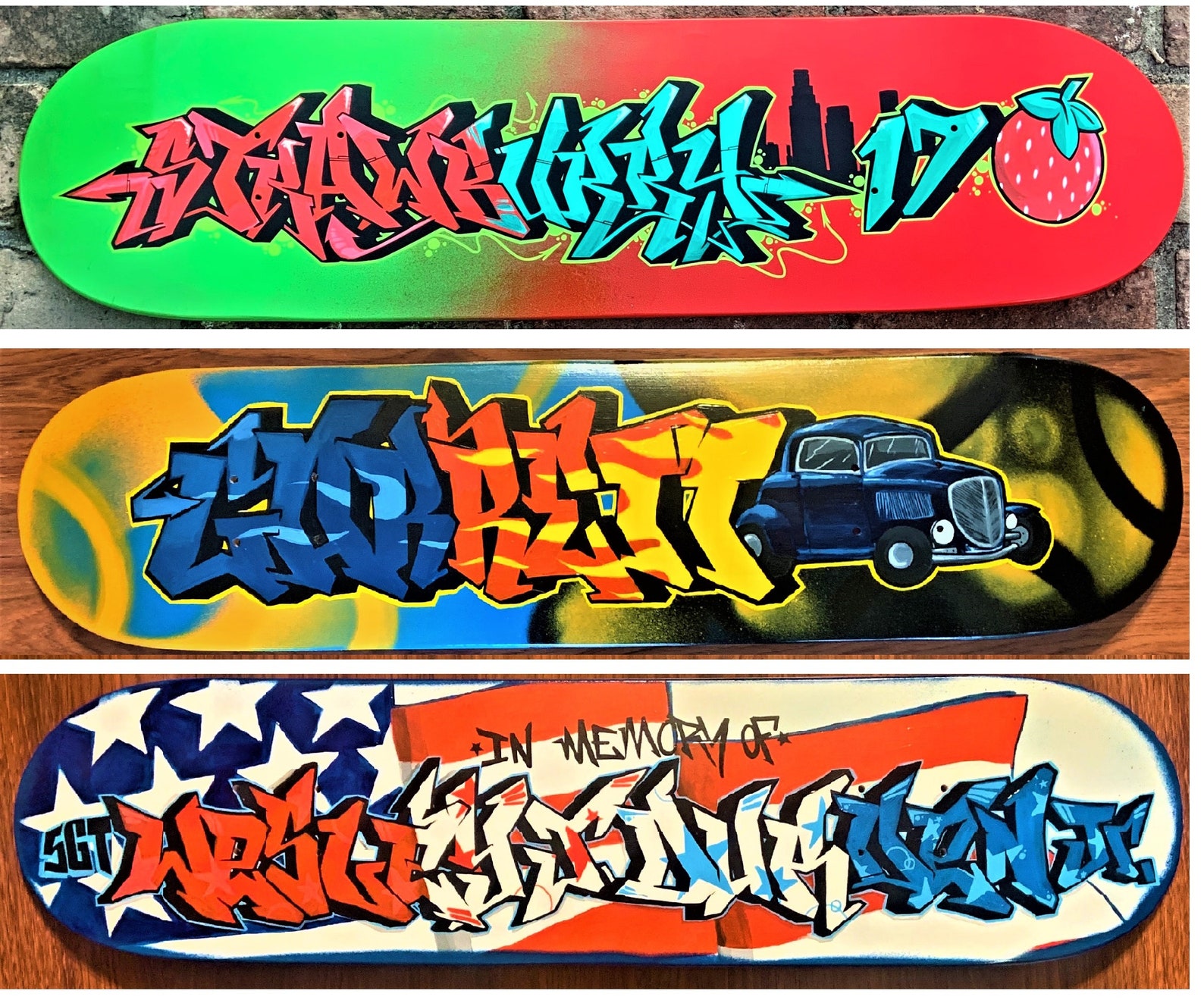 Custom Graffiti Skateboard Deck-personalized Lettering / Theme - Etsy