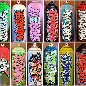 Custom Graffiti Spray Paint Can Name Letters Personalized Street Art ...