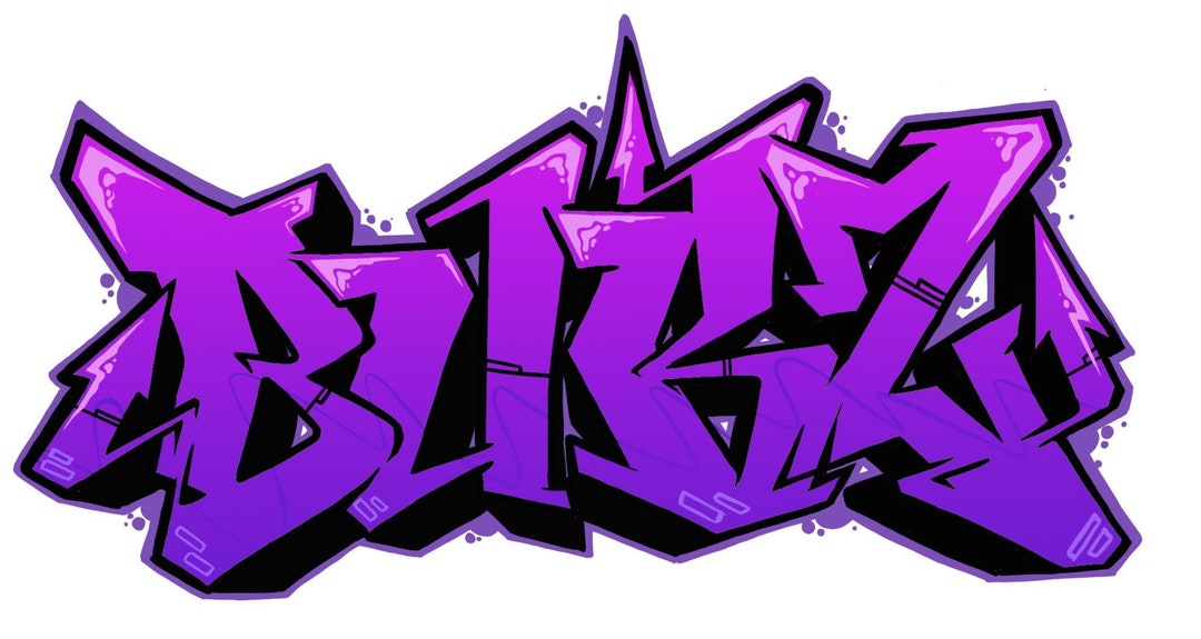 Custom Digital Graffiti Street Art With Graphics and Lettering, Letters ...