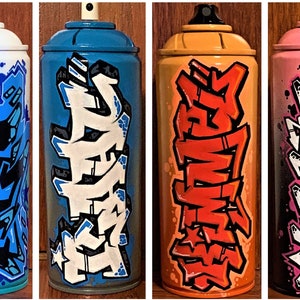 Custom Graffiti Spray Paint Can Name Letters Personalized Street Art ...