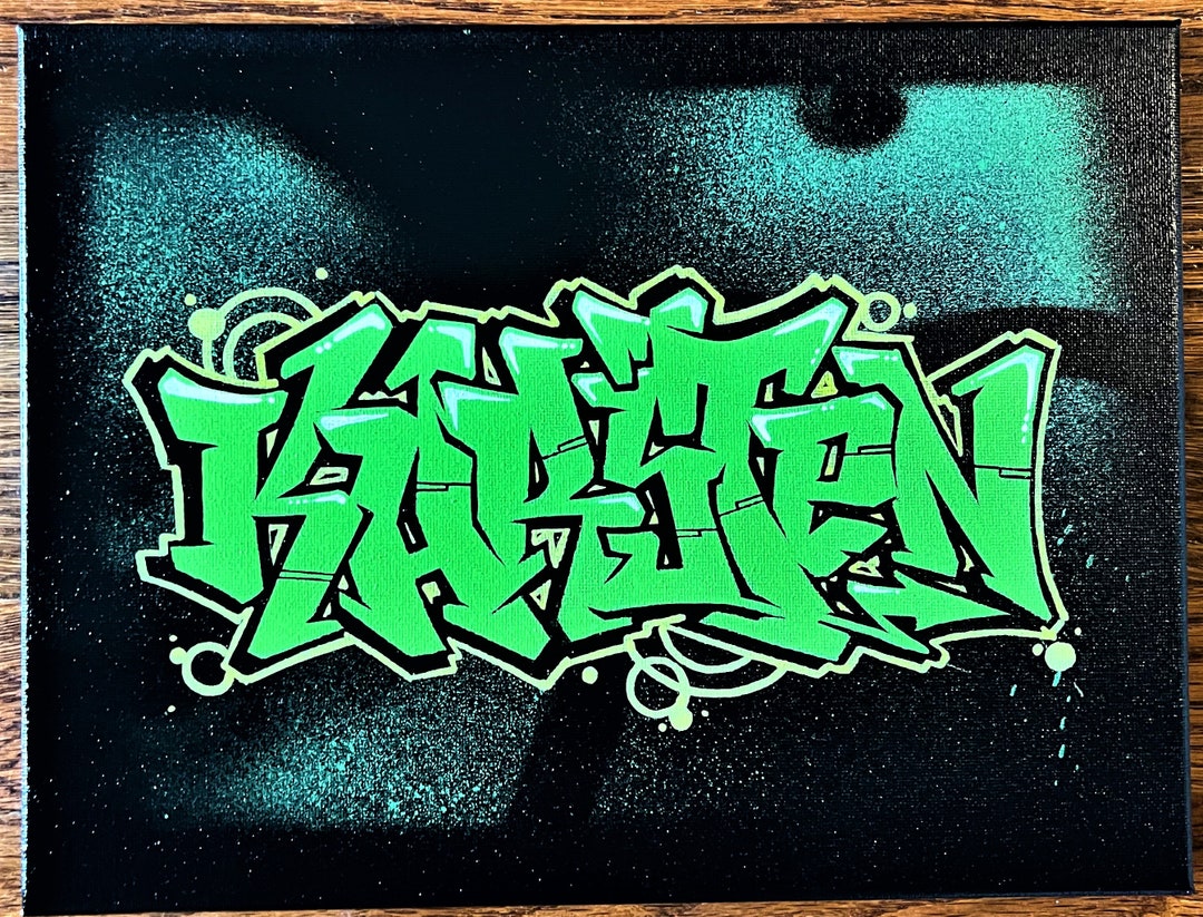Personalized Custom Graffiti Name, Word, Letters on Canvas. Hand ...