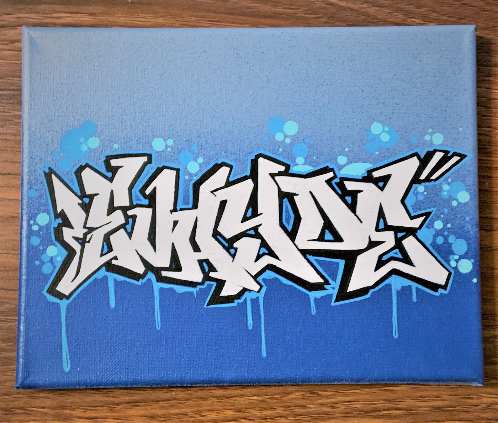 Personalized custom graffiti name word letters on canvas. | Etsy