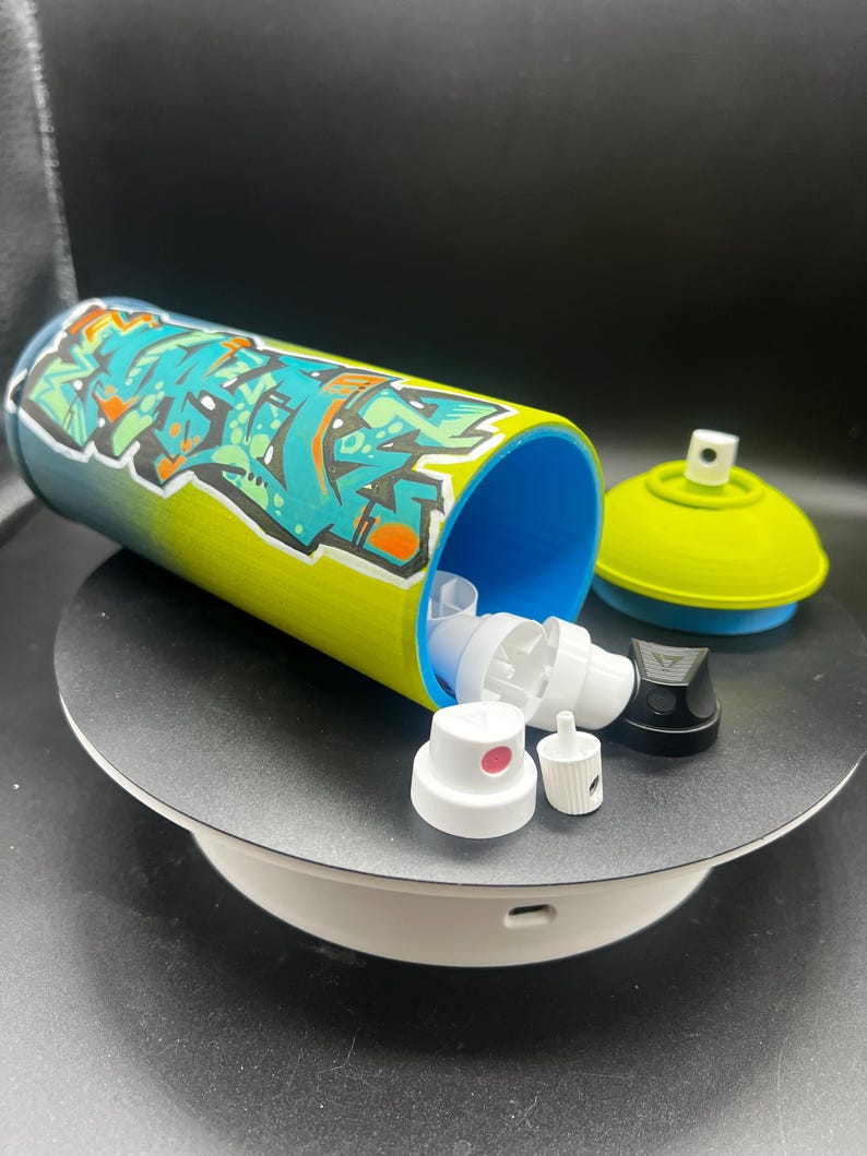 3D Printed Custom Graffiti Art Spray Paint Can Secret Stash Container ...