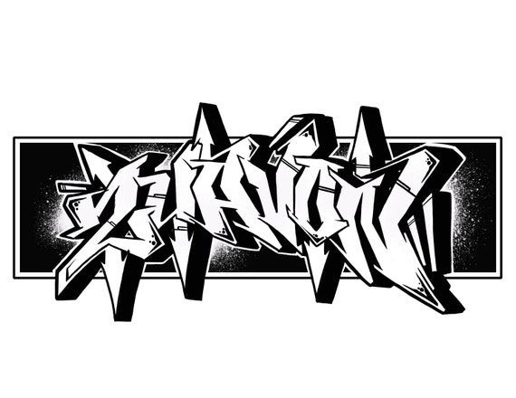 Custom Digital Graffiti Street Art With Graphics and | Etsy